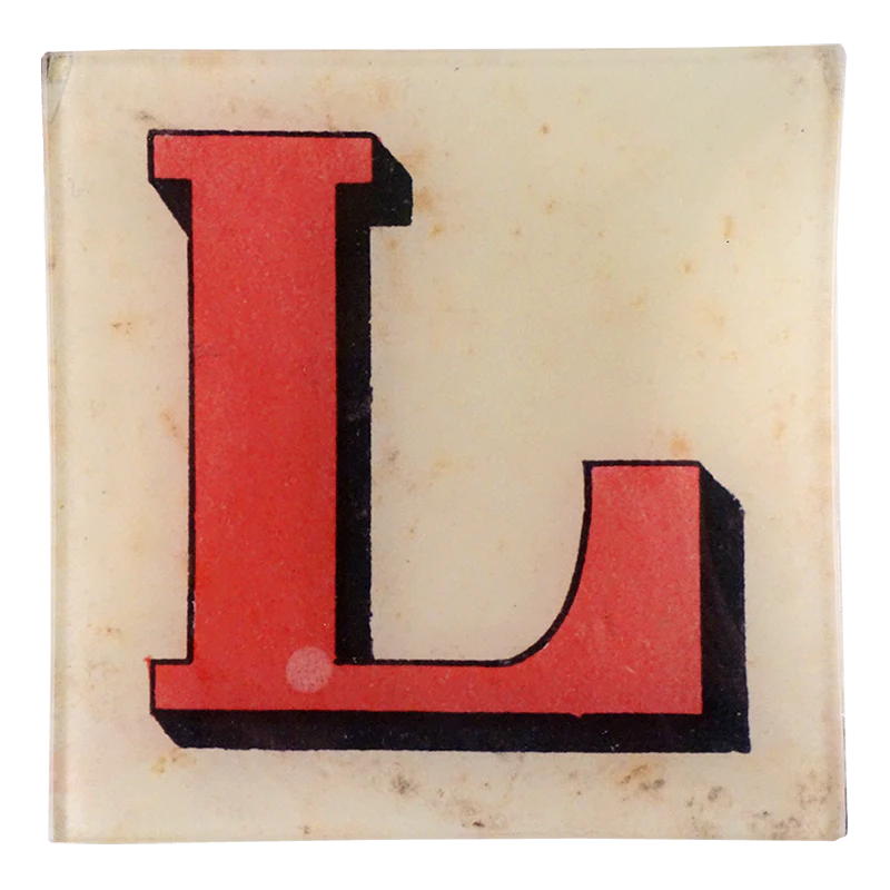 John Derian Block Letter L Square Tray Lily Pond John Derian Block Letter L Square Tray Lily Pond