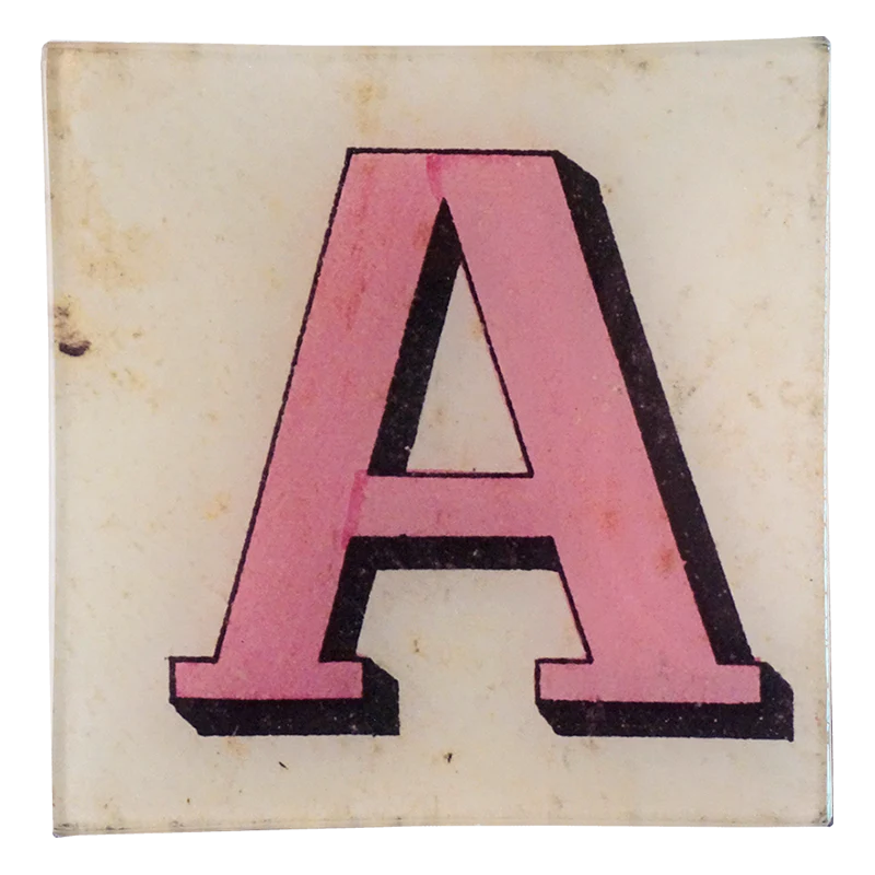 John Derian Block Letter A Square Tray Lily Pond john-derian-block-letter-a-square-tray-lily-pond